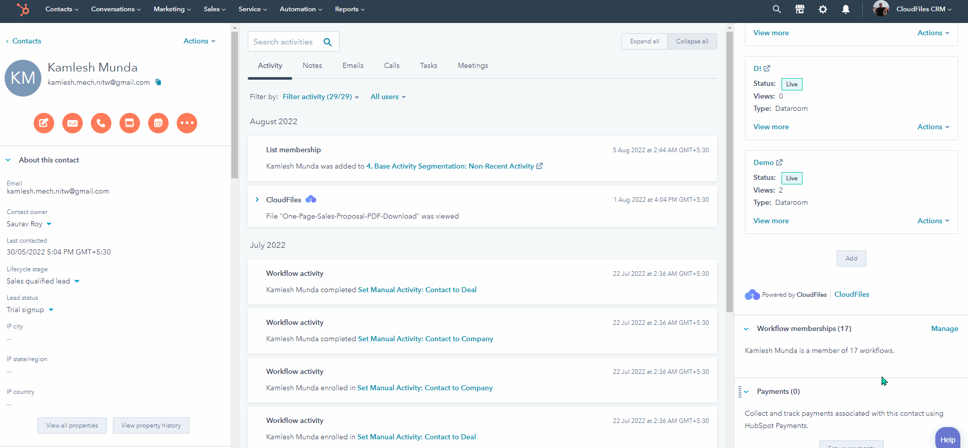 Share & track documents from HubSpot